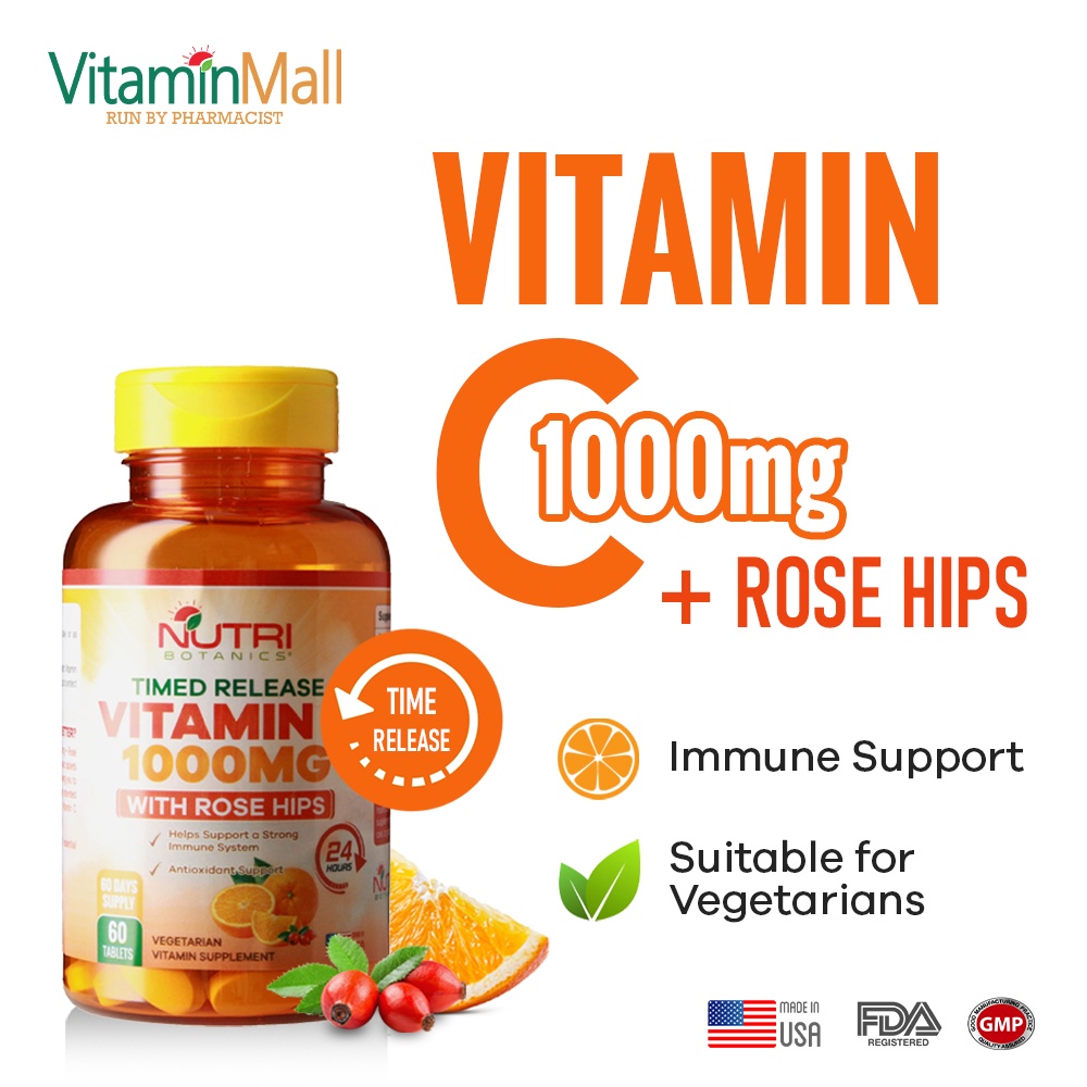 [TRIPLE PACK] Nutri Botanics Vitamin C 1000mg Time Release Tablet ...