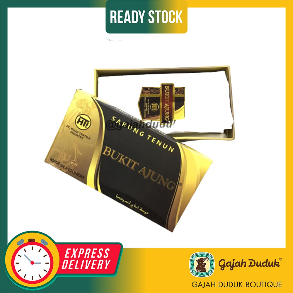 HITAM PUTIH Bukit Anjung/Mango Gold Plain Black & White Stitched Cloth ...