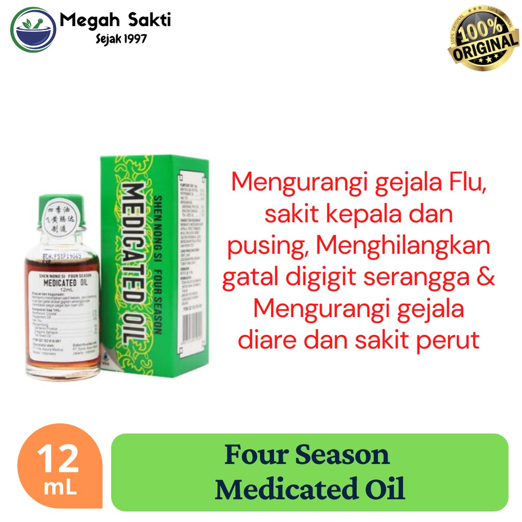 HIJAU MGS - Classic Medicated Oil | Four Season Secayu Wind Oil - Si Ji ...