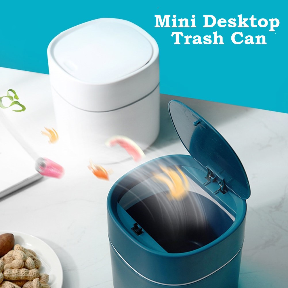Mini Desktop Trash Bin Trash Can Dustbin Garbage Storage Nordic Style ...