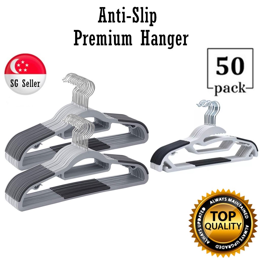 Free shipping! 50Pcs Upgraded V Slide Clothes Hanger | Shopee Singapore