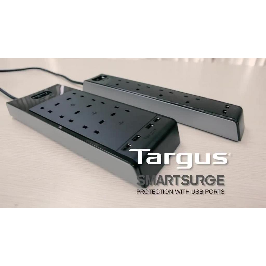 Targus Smart Surge Protector 4 Outlets - Dual Port USB, 2M Power ...
