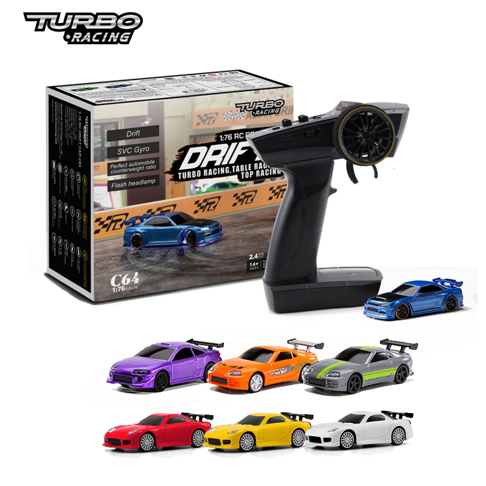 Turbo Racing 1:76 C64 C71 TC01 Drift RC car can be DIY disassembled and ...