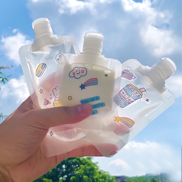NEW 100/50/30ML Transparent Matt Shampoo Lotion Storage Bags / Travel ...