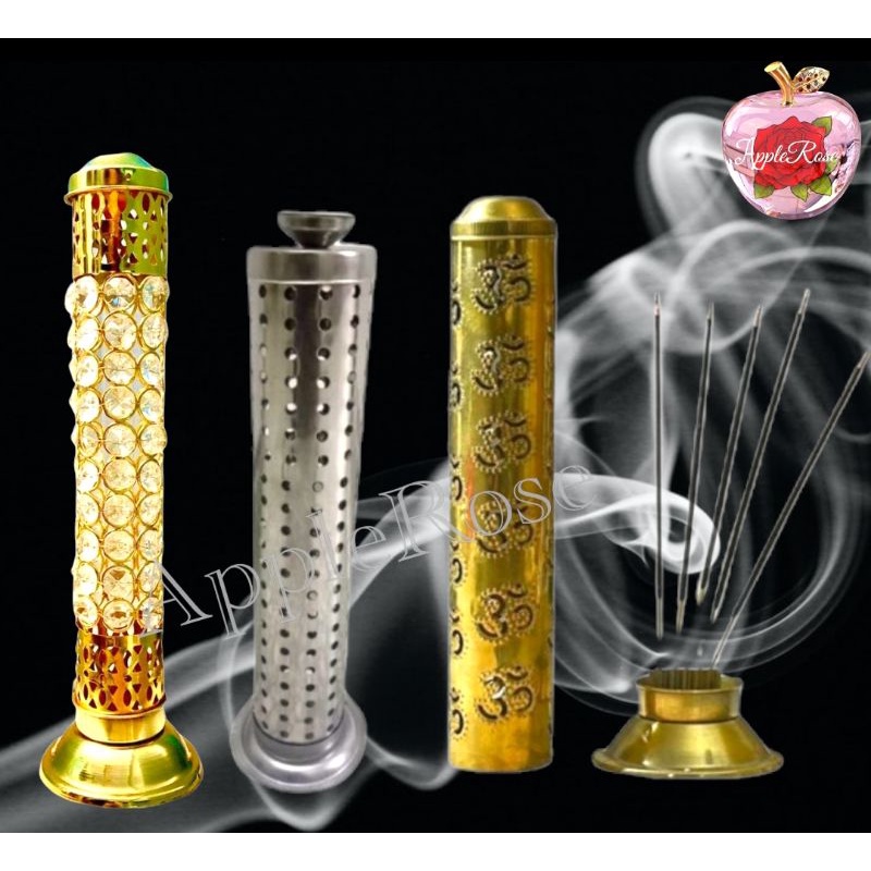 Brass silver long Agarbathi stand/Fancy Insense stick holder/uthupatti ...