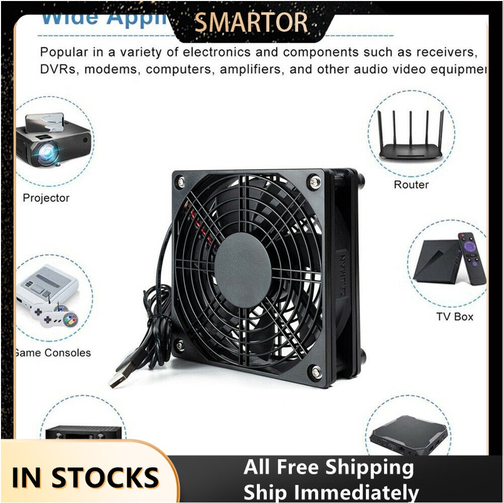 120mm USB Cooling Fan External Desktop Cooler Stand 2500RPM for Router ...