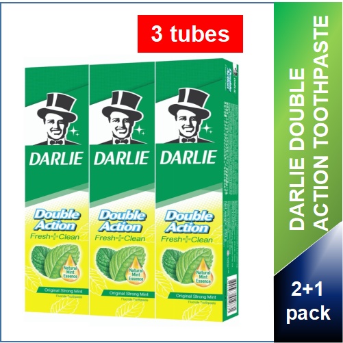 Darlie Double Action Toothpaste, 2x250g + 100g | Shopee Singapore