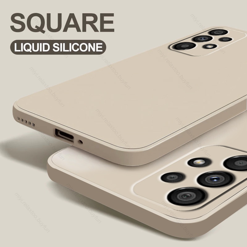 For Samsung Galaxy A13 A23 A33 A53 A73 A04 A14 A24 A34 A54 4G 5G Case Square Liquid Soft ...
