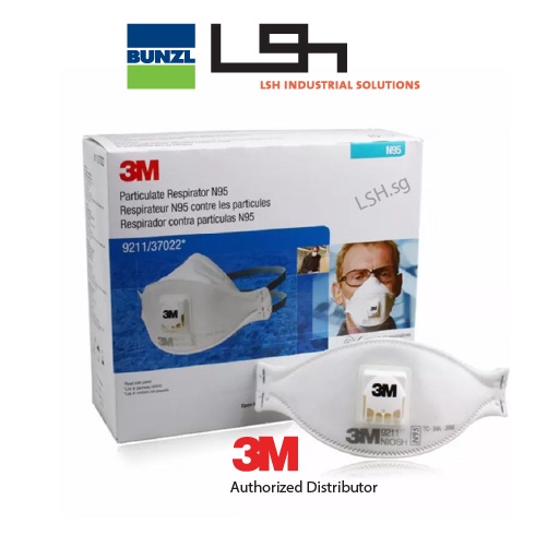 3M™ Valved Respirator 9211+ N95 Mask - 10pcs/box | Shopee Singapore
