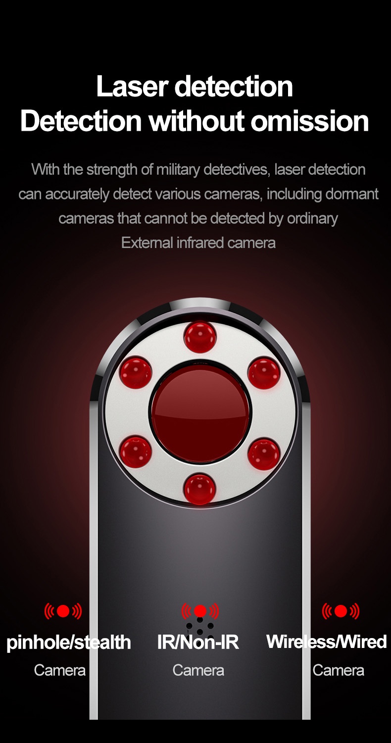 GXM AK400 3 in 1 Camera Detector Detect Hidden Spy Camera Infrared Scan ...