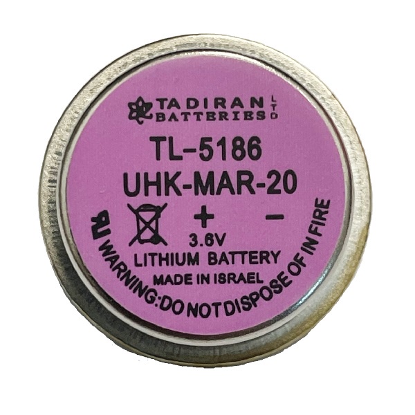 [SG] Tadiran TL-5186 3.6V Lithium Thionyl Chloride (Li-SOCl2) Wafer ...