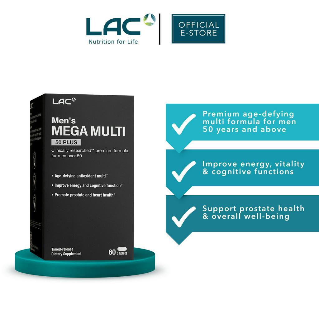 [LAC MEN'S] Mega Multi 50 Plus (60 caplets) | Shopee Singapore