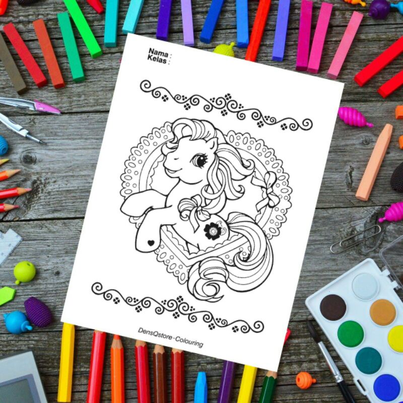 My Little Pony Theme Kids Coloring Paper/Drawing Paper (10 Sheets ...