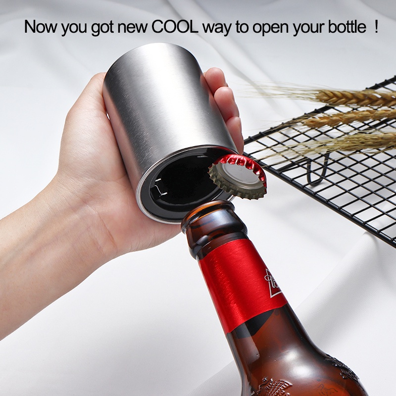 Bottle Opener Automatic Stainless Steel Cap Just Press And Open. For ...