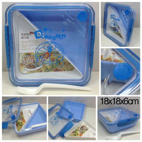 Doraemon Microwave safe Transparent Lunch Box (KTM-DR-660) | Shopee ...