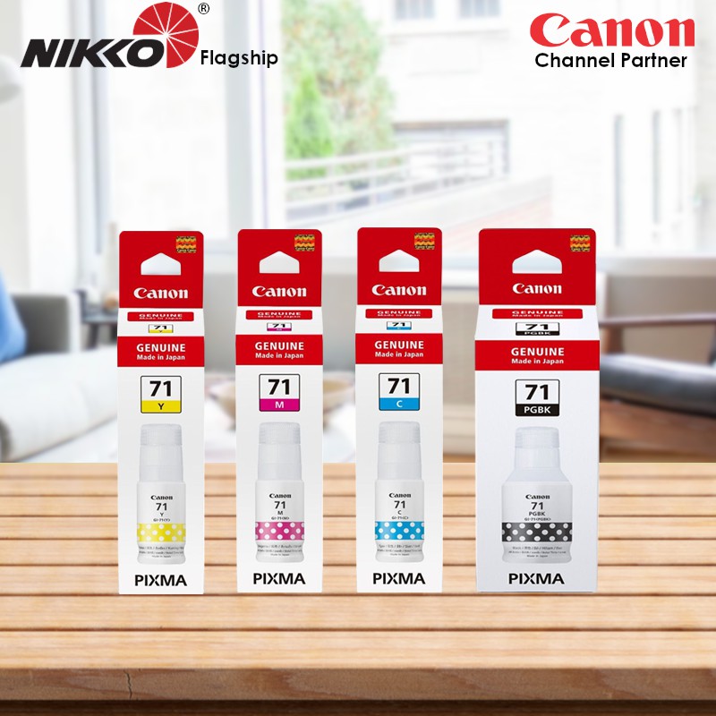 Canon GI-71 GI 71 GI71 Black Cyan Magenta Yellow Ink Bottles for PIXMA ...