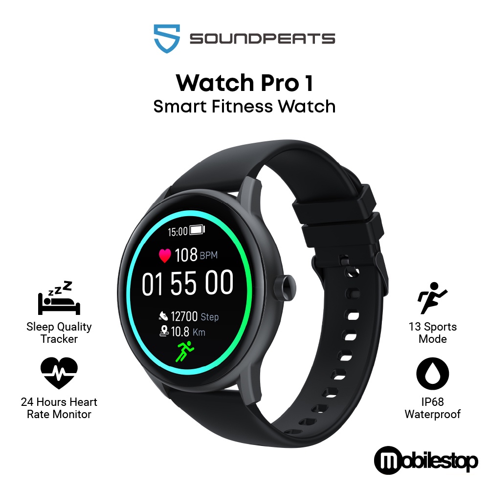 SoundPEATS Watch Pro 1 Smart Fitness Watch With 13 Sport Modes, Sleep ...