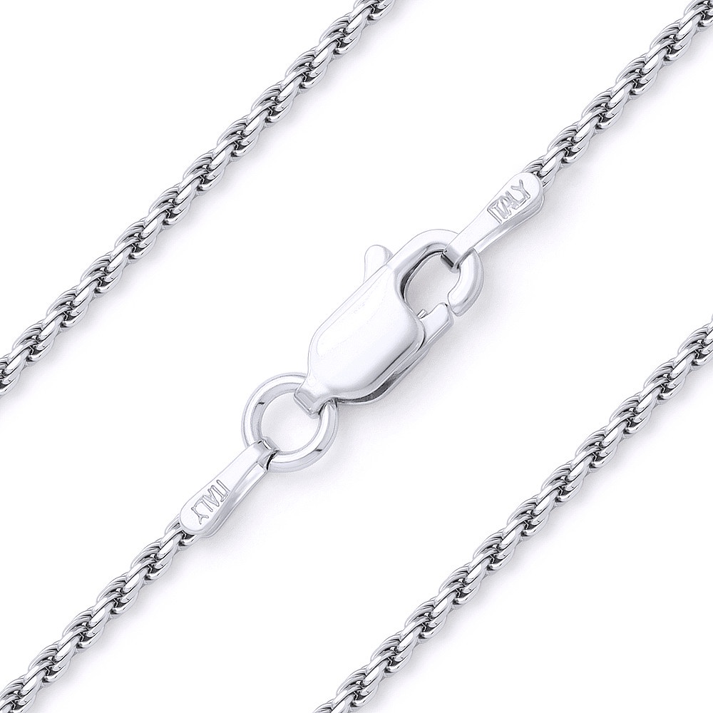 AGALIL Italy 925 Sterling Silver 1.4 mm Rope Chain. 40 45 50 55 60 65 ... AGALIL Italy 925 Sterling Silver 1.4 mm Rope Chain. 40 45 50 55 60 65 ...