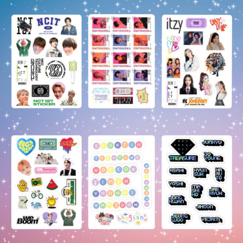 [UNCUT] Kpop A6 HP STICKER MINI STICKER AESTHETIC STICKER EXO ITZY ...