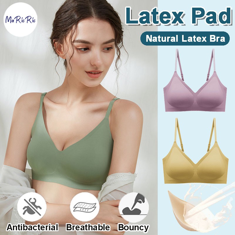 (SG InStock) Ma Ric Ric Natural Thin Strap U Back Latex Bra. Many Design (Wireless. Seamless ...