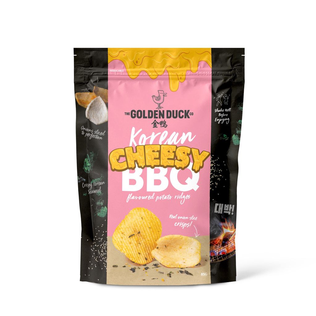 The Golden Duck Korean Cheesy BBQ Potato Ridges 85g | Shopee Singapore