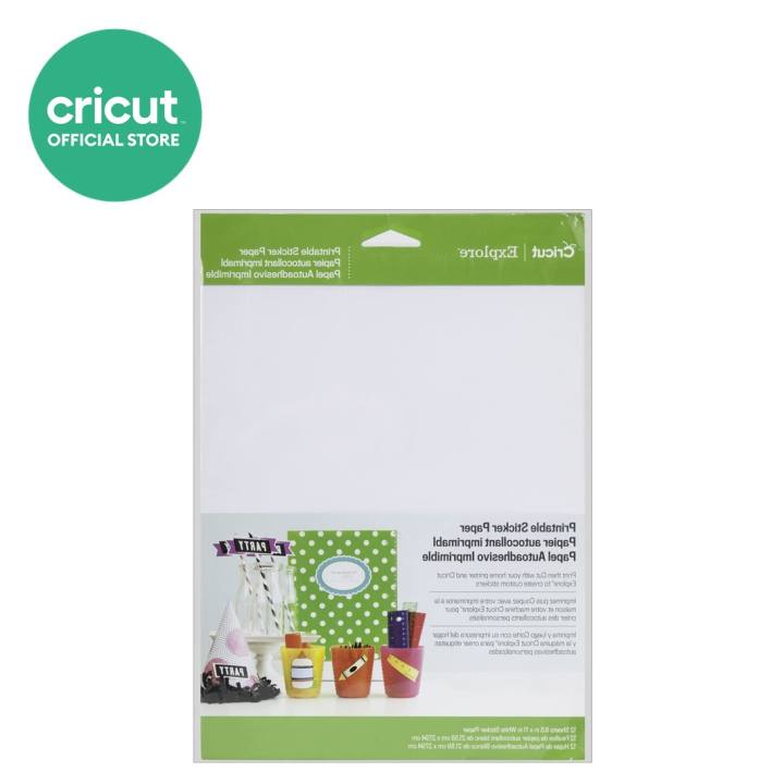 Cricut Printable Sticker Paper 21,5X28Cm 12 Pack | Shopee Singapore