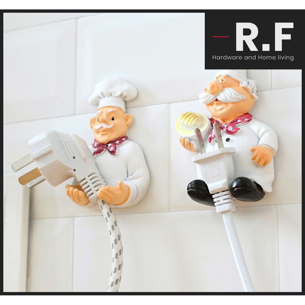 Plastic Power Wall Adhesive Plug Socket Holder Chef Plug | Shopee Singapore