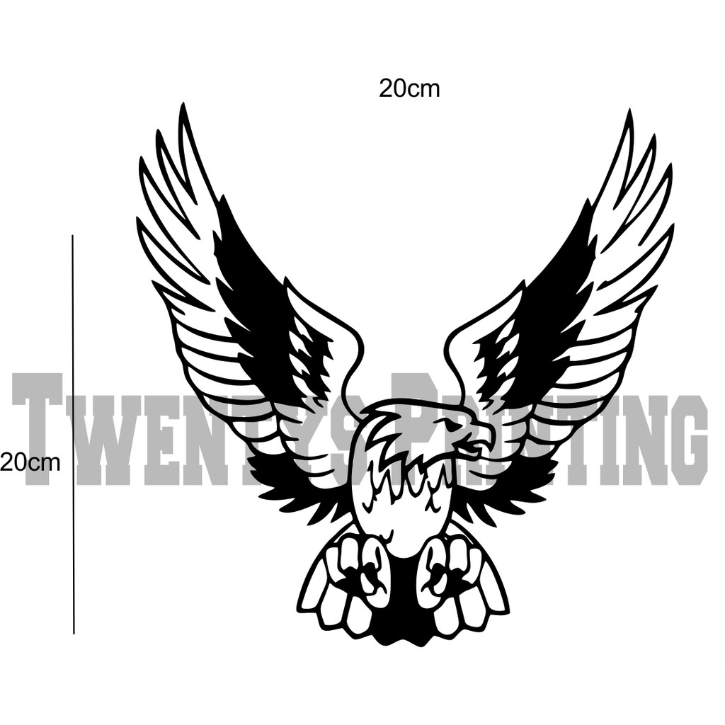 CUTING STICKER CAR STICKER TANK LID STICKER GARUDA STICKER | Shopee ...