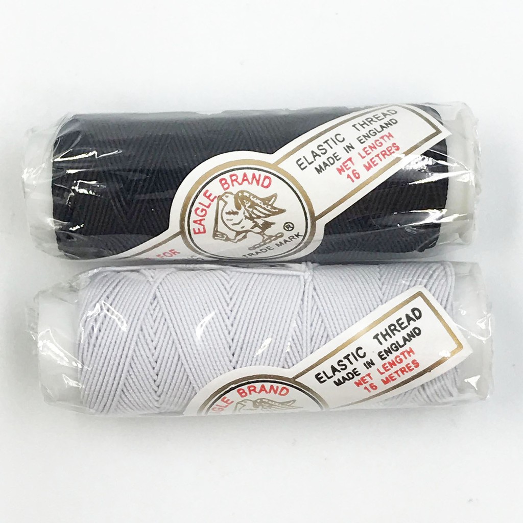 [2 Rolls] Black/White Elastic Sewing Thread | Shopee Singapore
