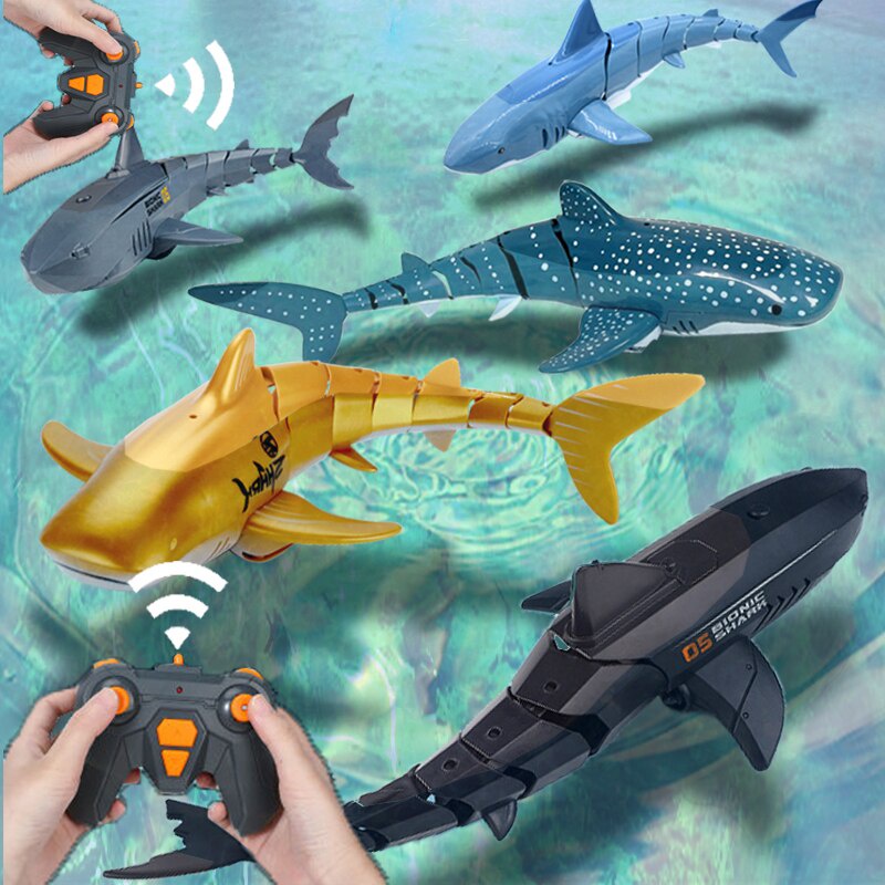 Rc Whale Shark Toy Robots Remote Control Animals Marine Life Tub Pool ...