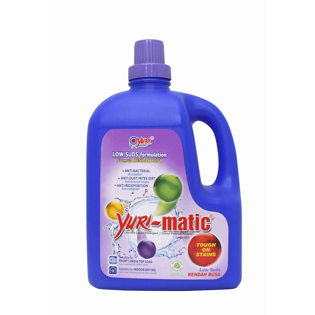Yuri-Matic Antibacterial Laundry Liquid 2.8Kg Low Suds - By YDXD ...