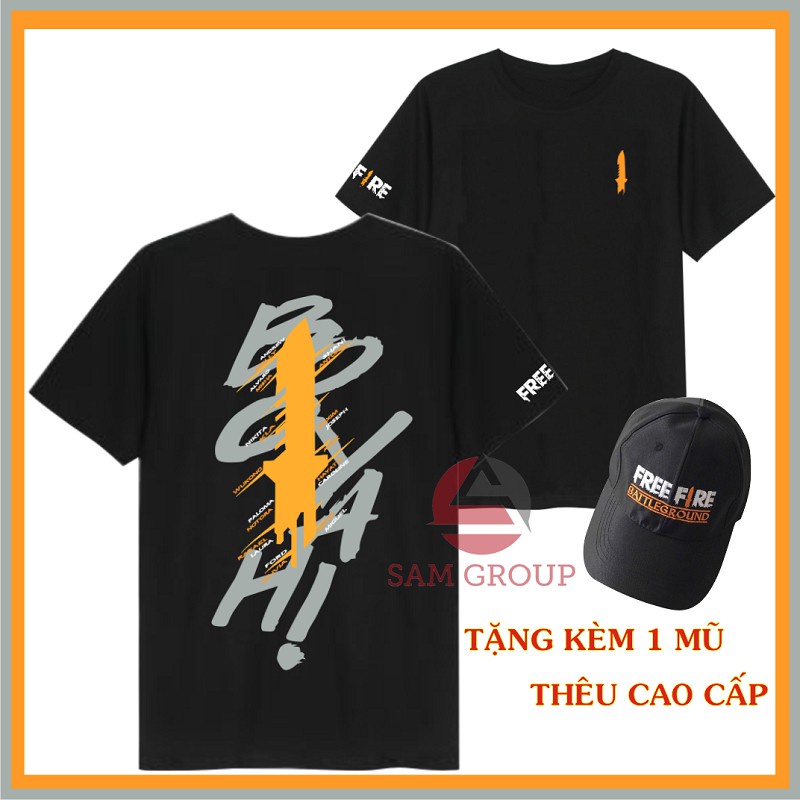 [BUY 1 GET 1 Free] Get 1 Free Fire hat when buying 1 black shirt with ...