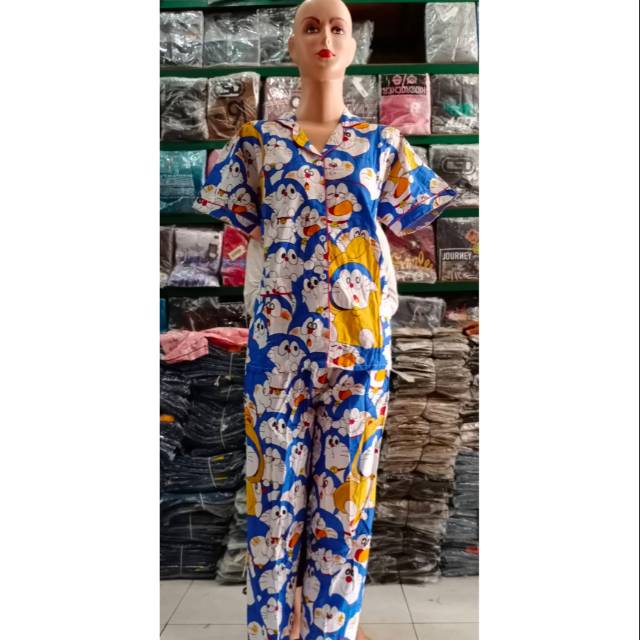 Doraemon nightgown (long pants) | Shopee Singapore
