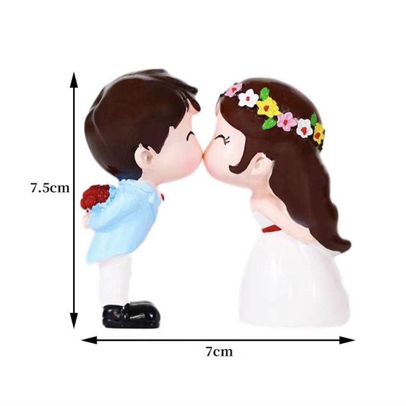 Wedding Couple / Engagement Cake Topper / Display Figurines (2 Pcs a ...