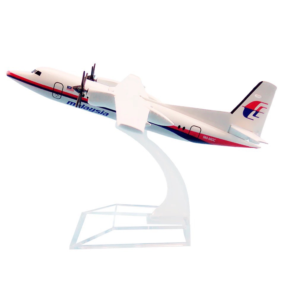 [16cm] Aircraft Model Malaysia Airlines FOKKER 50 (Aircraft Metal Model ...