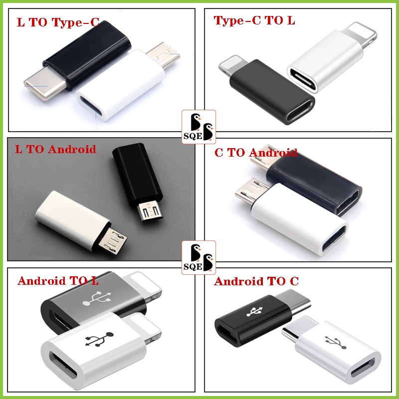【12 ABS Styles】Type-C to Micro USB to Lightnig to Type C to Micro ...