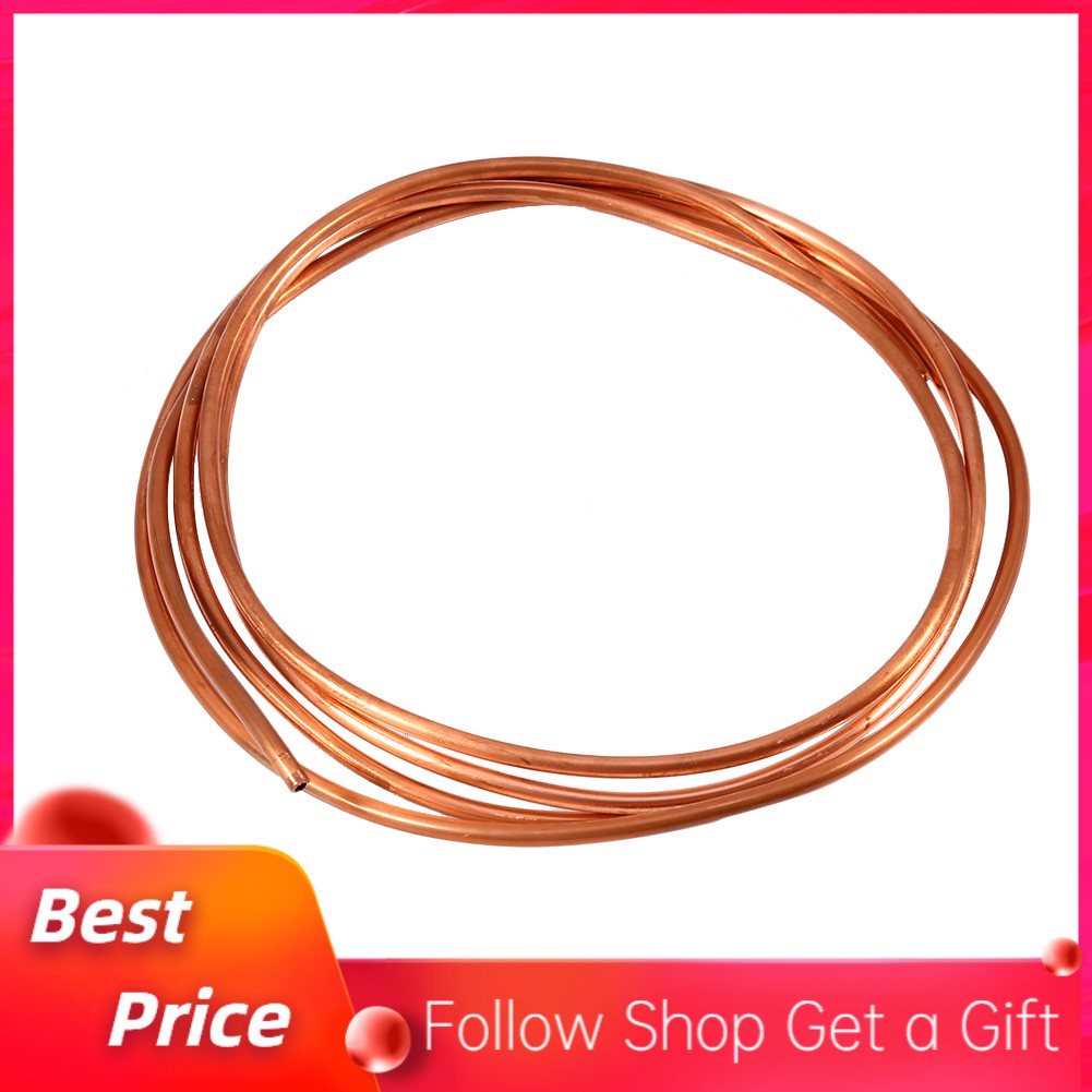 2m Soft Microbore Copper Tube Pipe (OD 4mm x ID 3mm) For Refrigeration ...