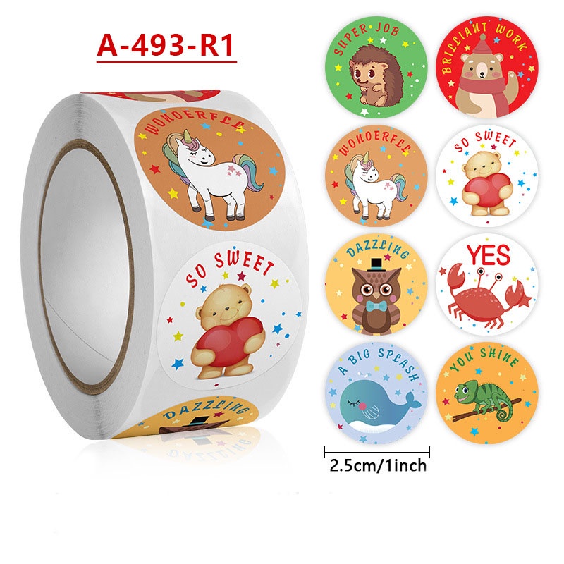 (🇸🇬 Local seller) 🏆Best seller 500pcs/roll Reward Stickers Motivational ...