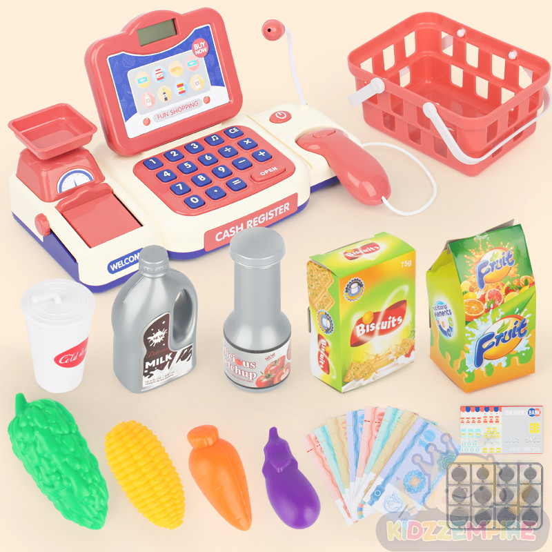 Kidzzempire Kids Toys Supermarket Grocery Shopping Cashier Cash Drawer ...