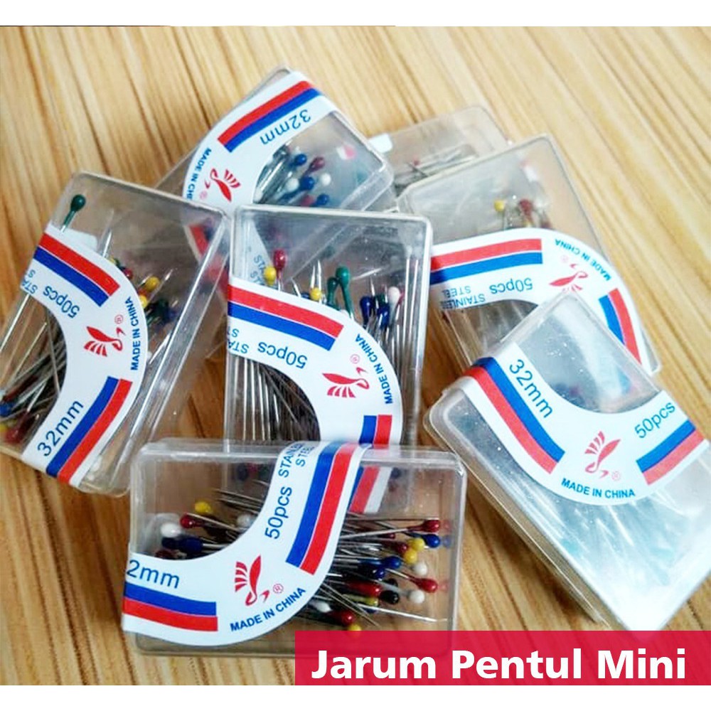Simple Hijab Pins/Mini Hijab Pins - 50Pcs Mini Hijab Pins + Box ...