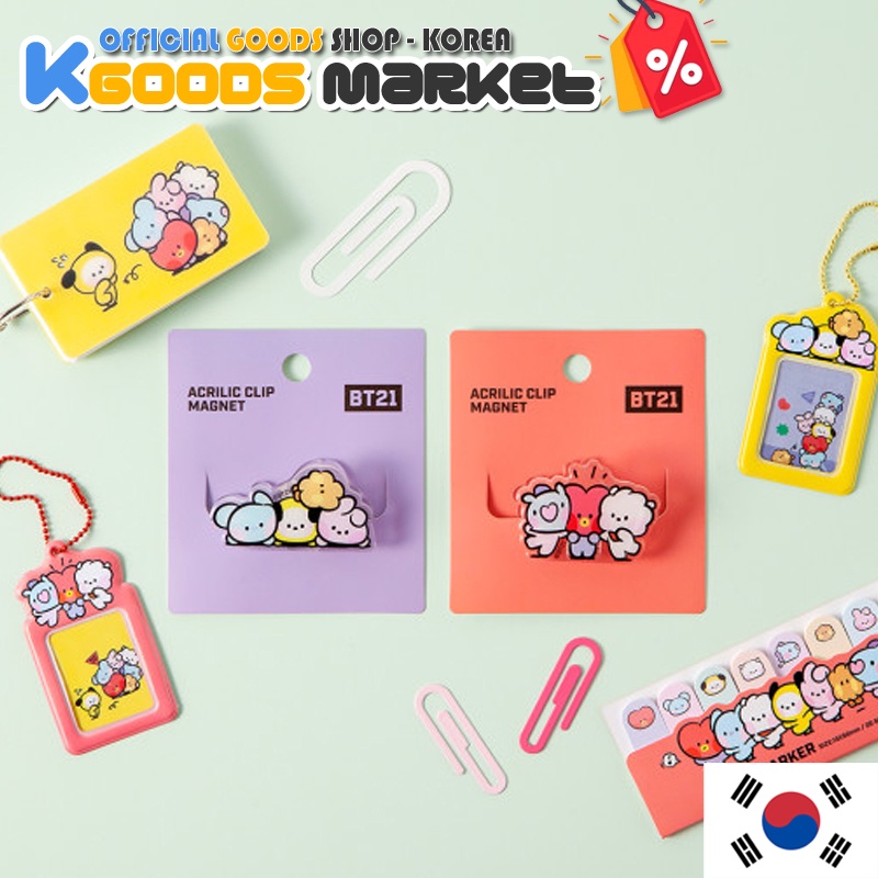 BTS BT21 Minini Acrylic Clip Magnet Set Official Goods | Shopee Singapore