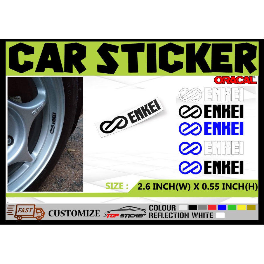 ENKEI SPORT RIM STICKER CAR STICKERS KERETA STICKER SPORT RIM RPF1 ...