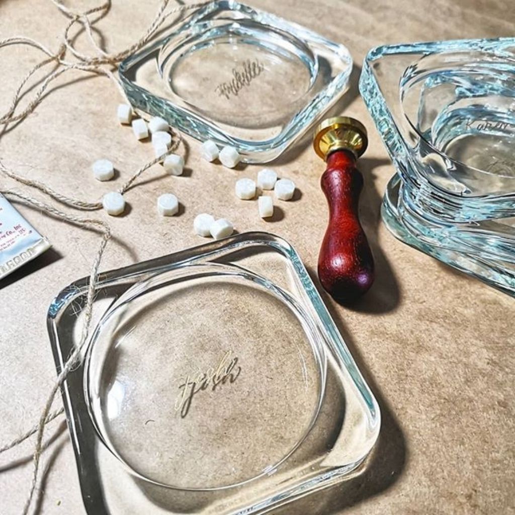 Personalised Engraved Glass Coasters | Shopee Singapore