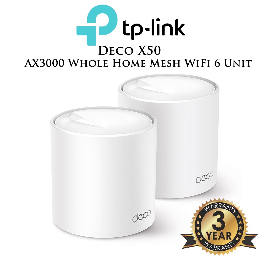 Tp Link Deco X50 2 Pack Ax3000 Whole Home Wifi 6 Ai Driven Mesh Dual