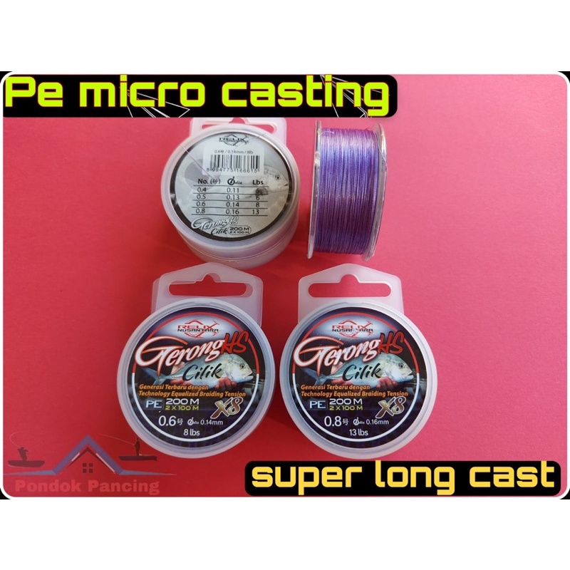 Small GERONG PE Strings 0.6 & 0.8 200 Meters RELIX NUSANTARA PE MICRO CASTING | Shopee Singapore