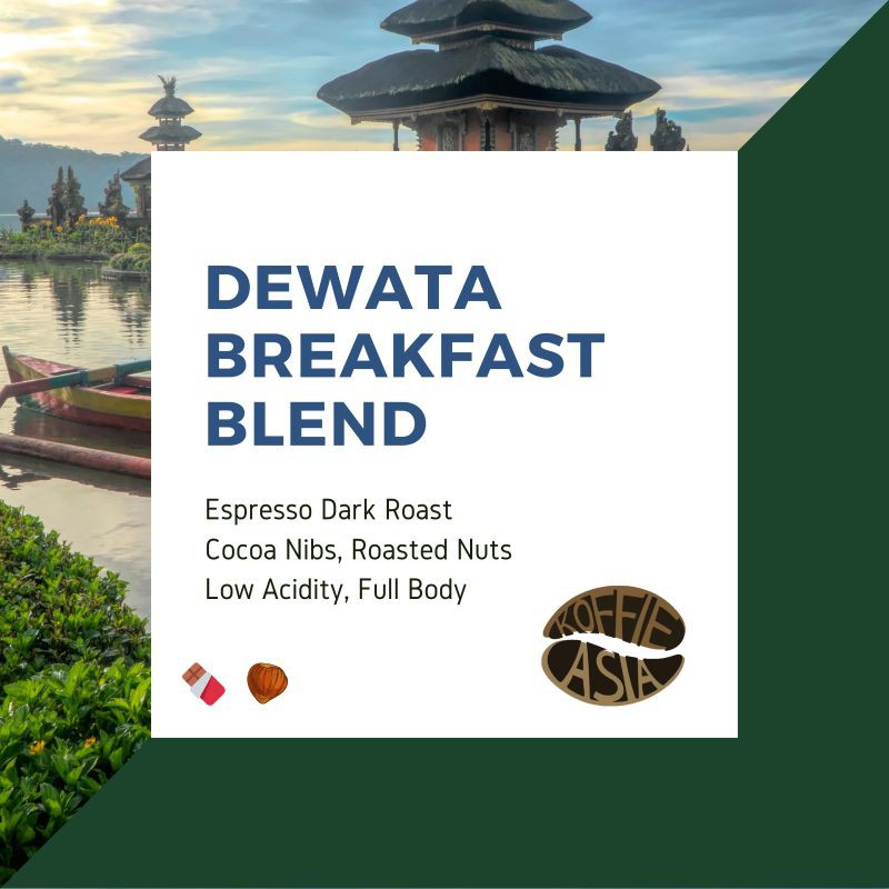 Bali Dewata Breakfast Blend Coffee by KoffieAsia - 250 Grams (Whole ...