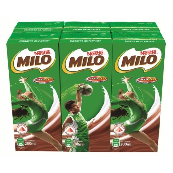 Milo Ready To Drink (RTD) Slim 24x200ml Packs (1 ctn of 24 packs of ...