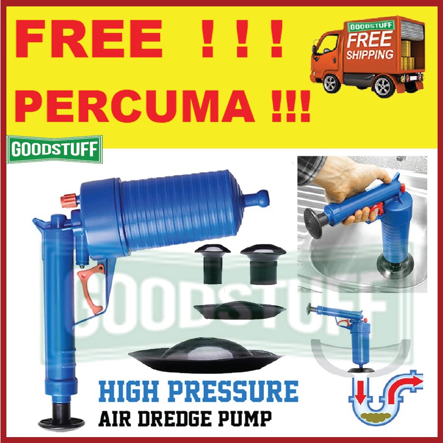 HIGH PRESSURE AIR TOILET BOWL SINK CLOG BLASTER PUMP PLUNGER DRAIN ...