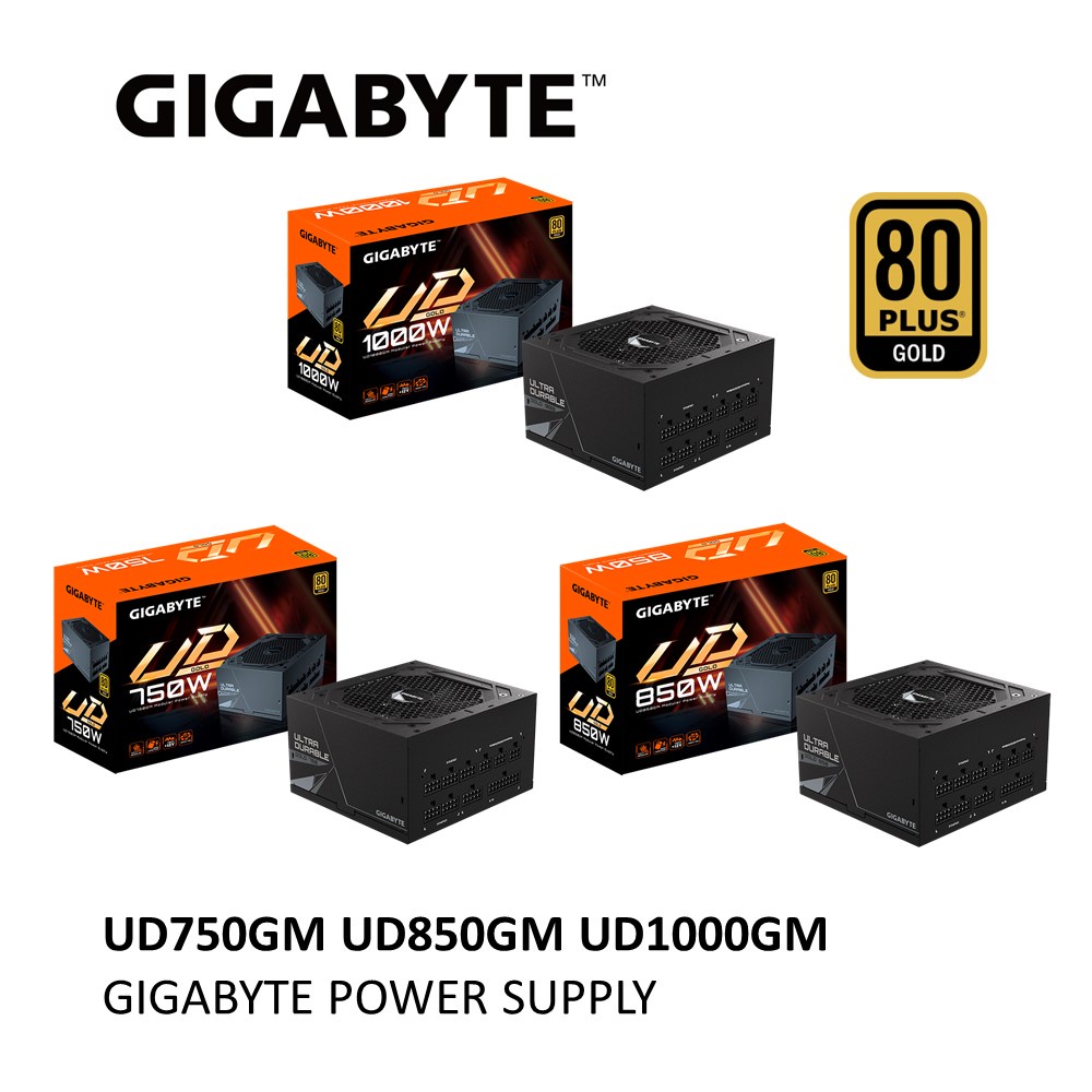 GIGABYTE (UD750GM / UD850GM / UD1000GM) 80 PLUS GOLD FULL MODULAR POWER ...