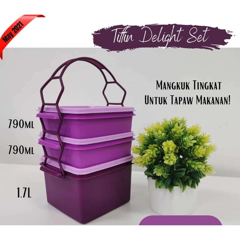 Tupperware Triffin Delight/Lunch Box Set with Carolier | Shopee Singapore